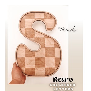 Boys Room Decor Large Checkered Letter, Boys Skater Nursery Wall Art ...