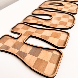 Boys Room Decor Large Checkered Letter, Boys Skater Nursery Wall Art ...