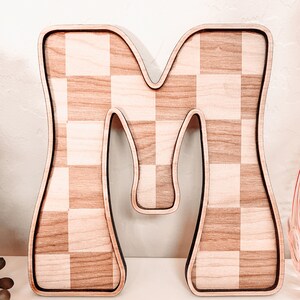 Boys Room Decor Large Checkered Letter Boys Skater Nursery - Etsy