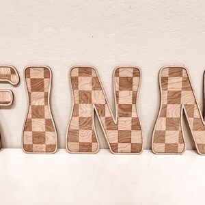 Boys Room Decor Large Checkered Letter, Boys Skater Nursery Wall Art ...