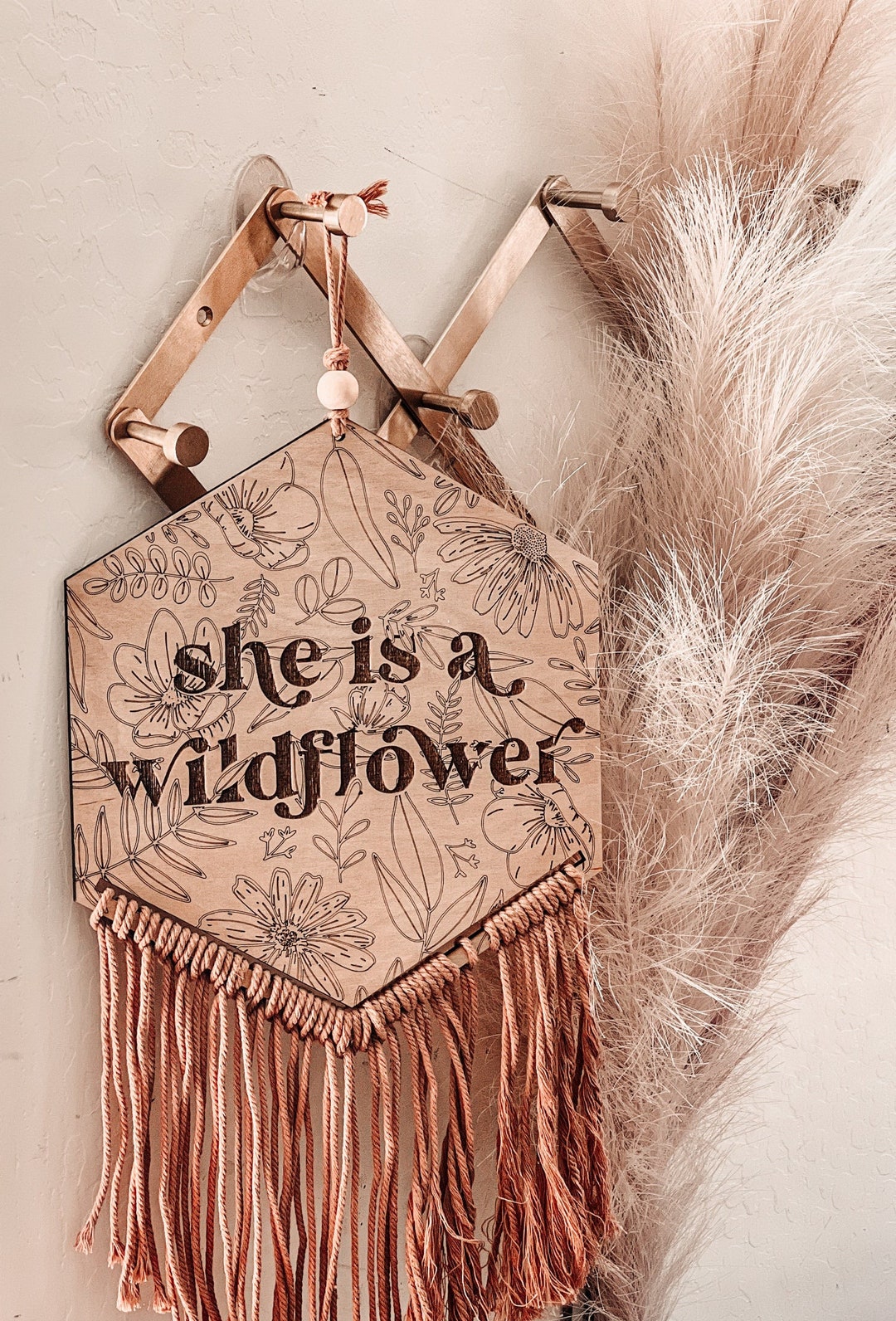 She is a Wildflower Sign Boho Wildflower Sign Boho Nursery Engraved ...
