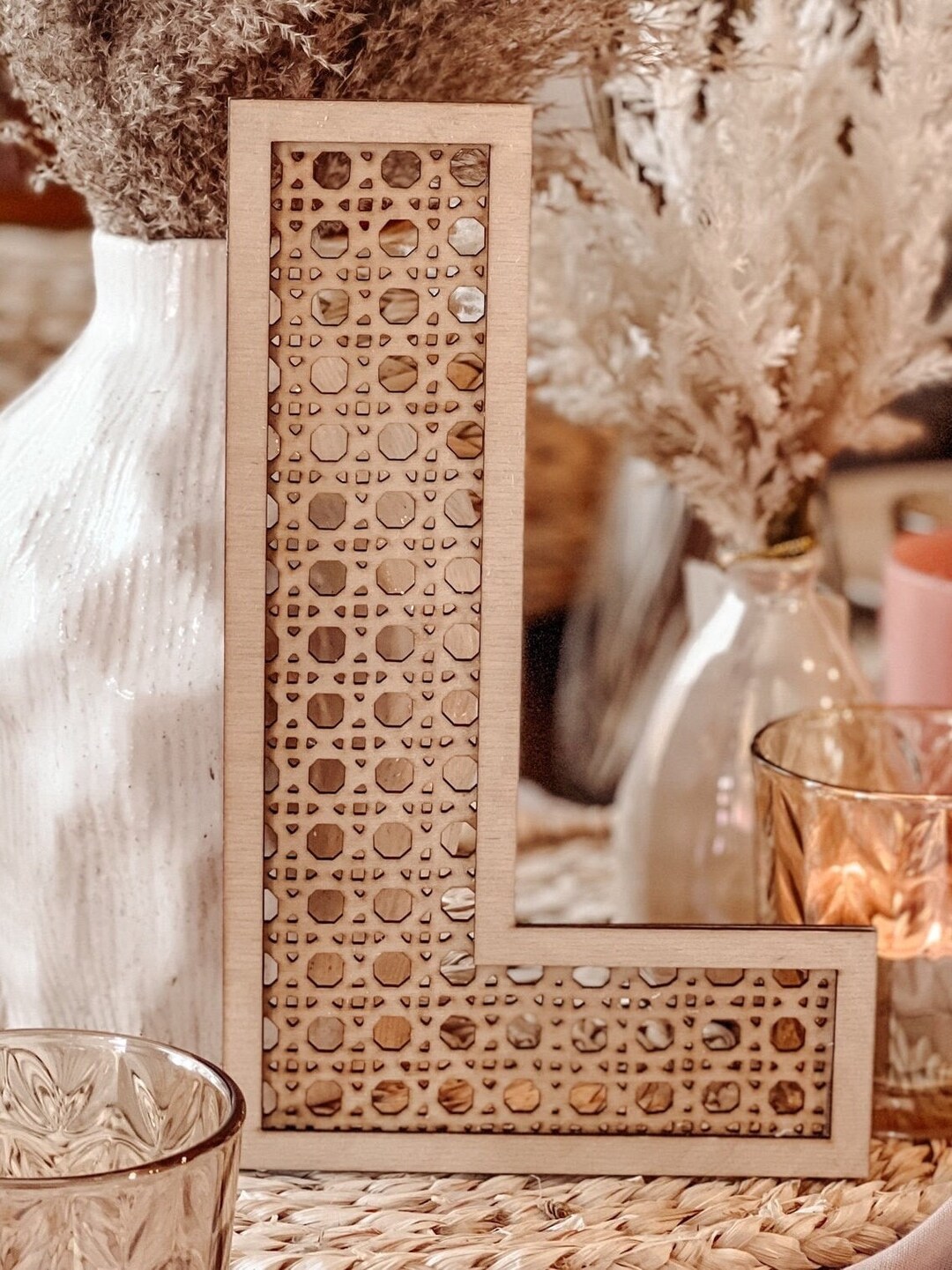 Boho Rattan Letters (wood)| Boho Wedding Decor| Wedding Decor| Boho ...