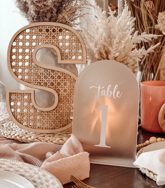 Arch Acrylic Table Number Signs for Weddings Seating Chart | Etsy