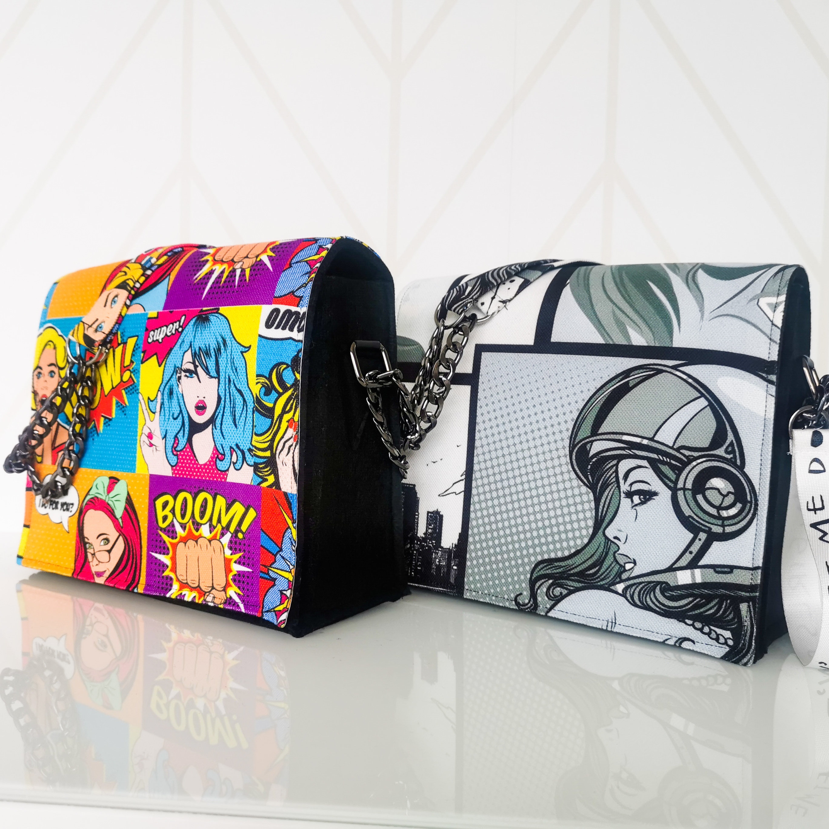 Pop Art Bag Shoulder Purse for Women With Chain Colorful - Etsy