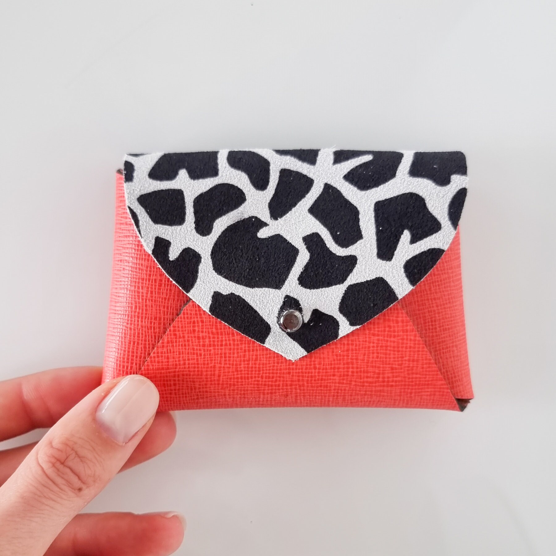 Blue Leather Coin Purse, Colorful Genuine Leather Coin Purse, Animal ...