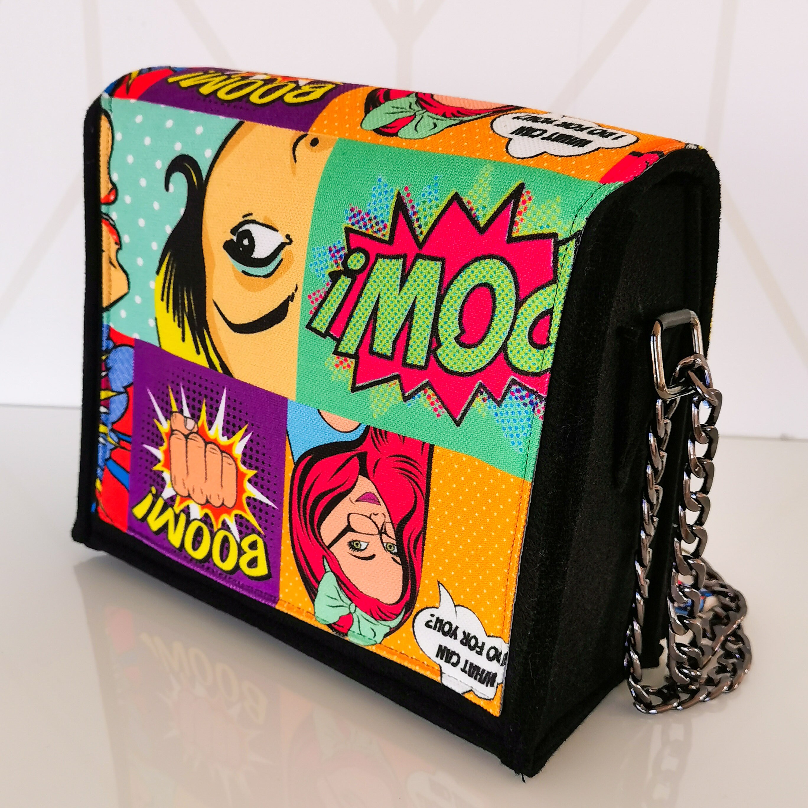 Pop Art Bag Shoulder Purse for Women With Chain Colorful - Etsy