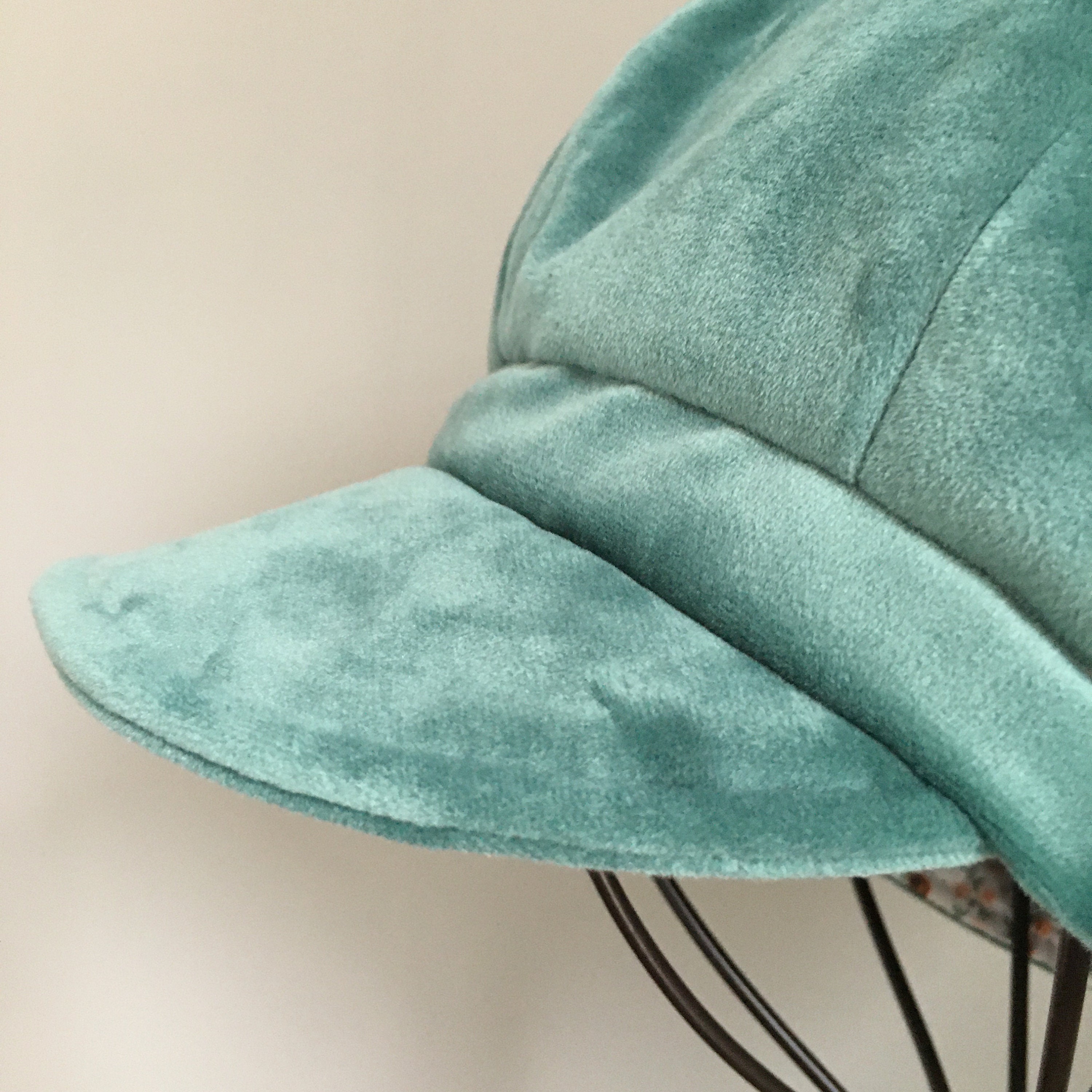 ANATOLE Pastel Green Velvet Cap - Etsy