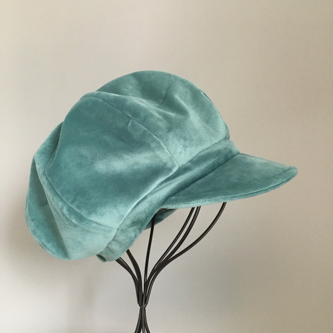 ANATOLE Pastel Green Velvet Cap - Etsy
