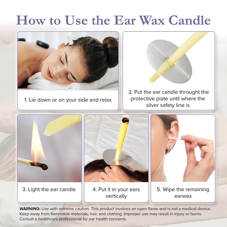 Natural Beeswax Ear Wax Candles: Hollow Blend Cones - 7min Burn - Etsy
