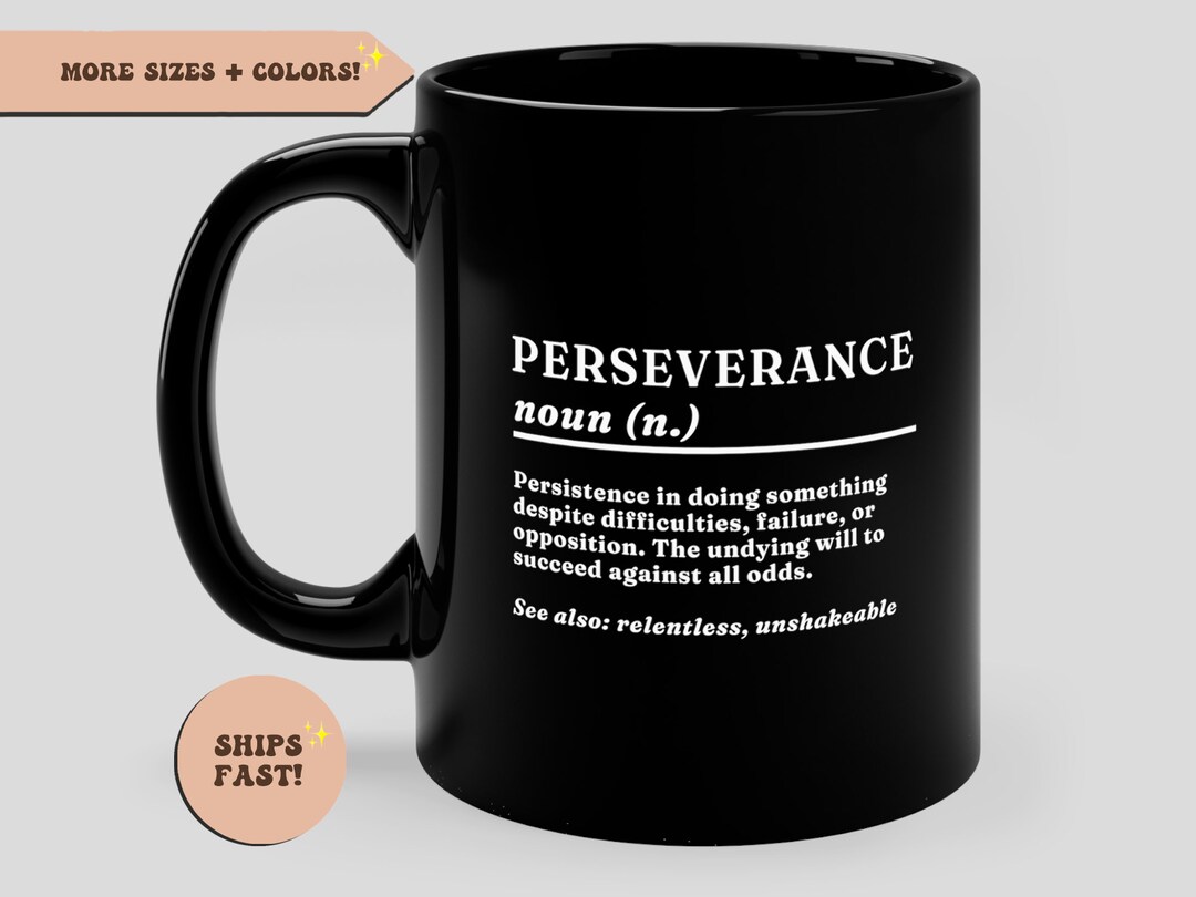 Perseverance Definition, Resilience Definition, Support Gift for Friend ...