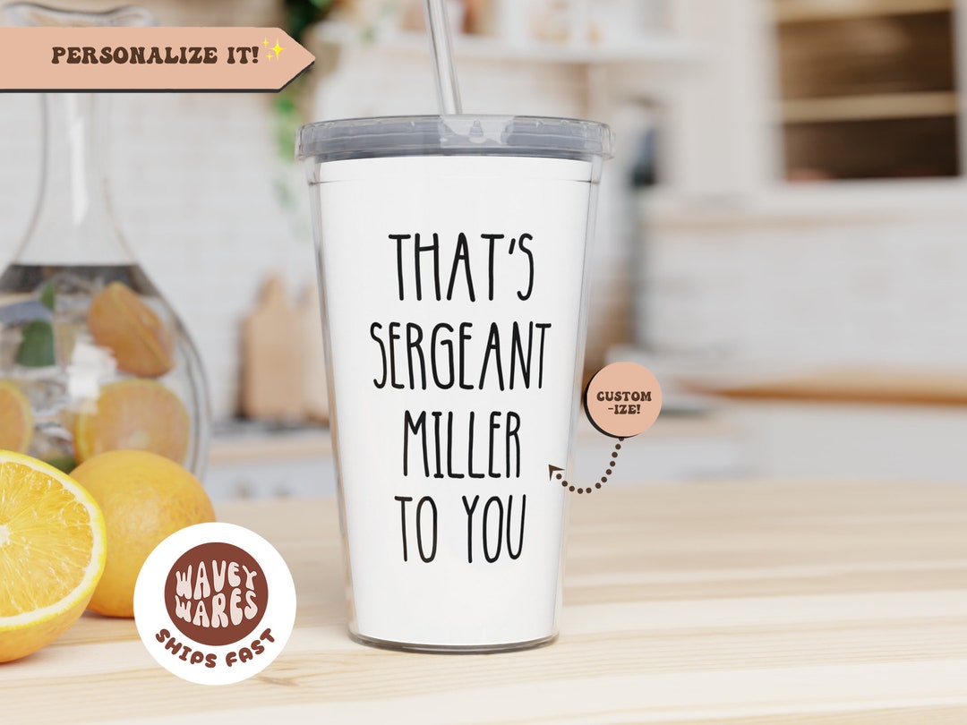 Sergeant Gift, Cop Insulated 20oz Tumbler, Sergeant Coffee Mug, Custom ...