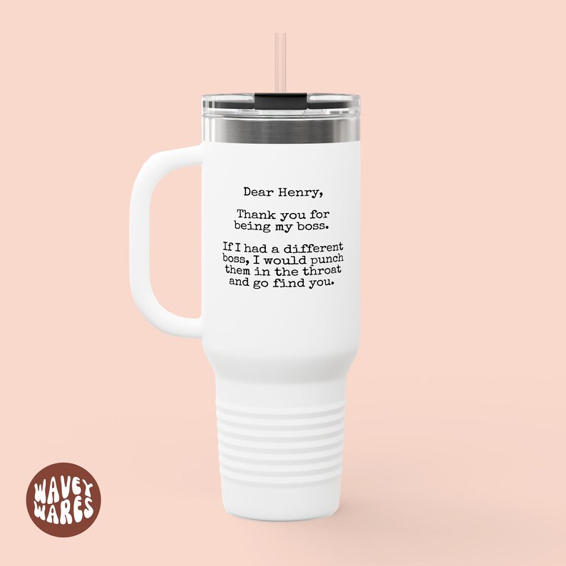 Custom Dear Boss Gift, Thanks for Being My Boss, Punch in Throat and ...