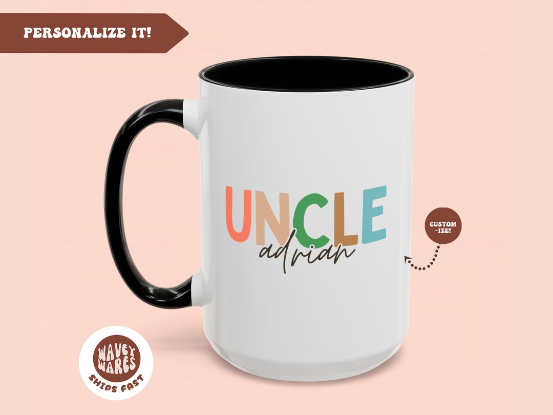 Personalized Uncle Name Mug, Custom New Uncle Gift, Aunt Gift, Uncle ...