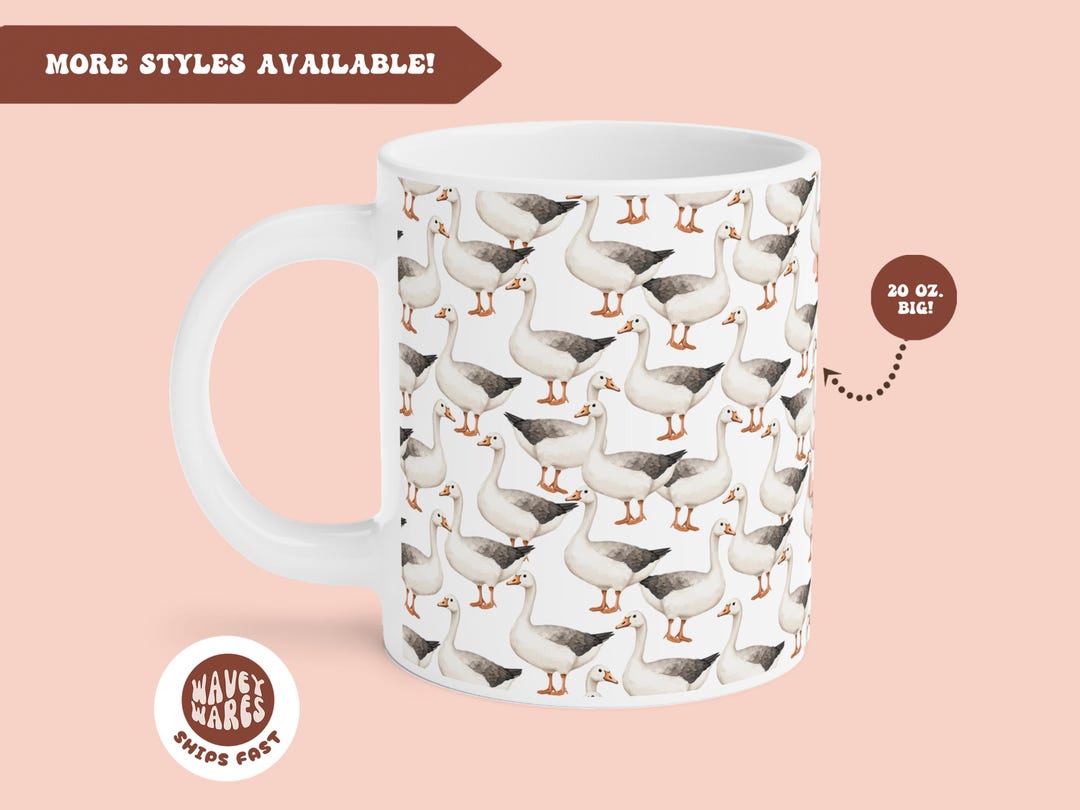Geese Coffee Mug, Big 20oz 15oz Mug, Goose Coffee Cup, Goose Lover Gift ...