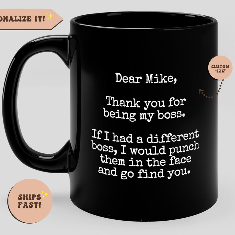 Dear Boss Mugs - Etsy