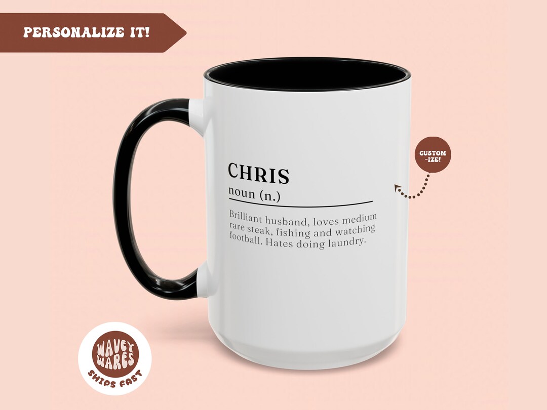 Name Definition Cup, Personalized Name Definition Mug, Personalize Name Coffee Mug With Custom ...