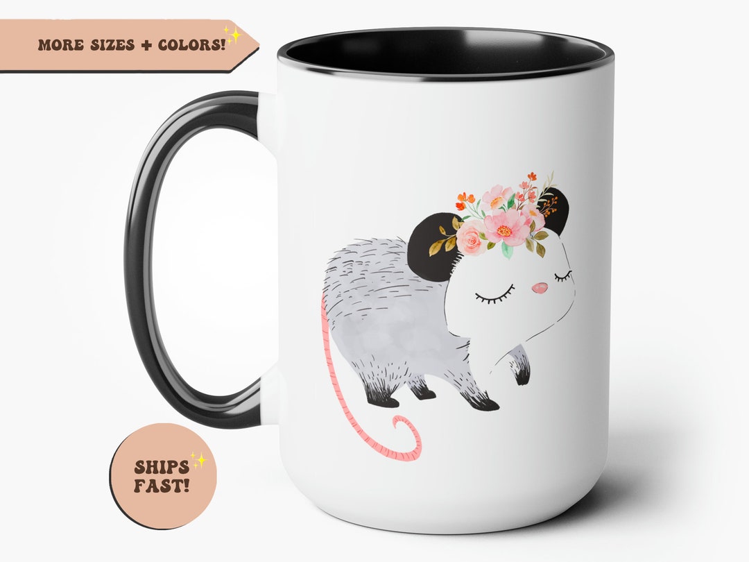 Cute Opossum, Possum Lover Gift, Possum Mug, Decorative Mugs Opossum ...