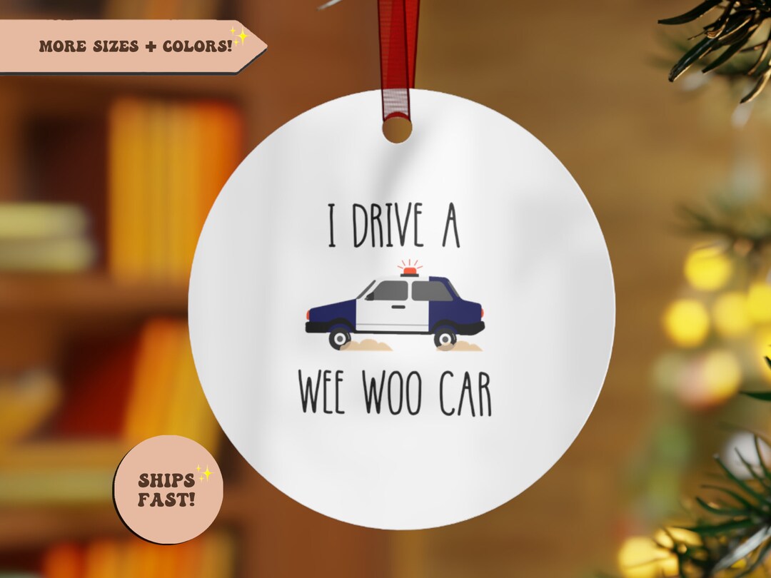 Funny Police Ornament, Cop Gift, Police Officer Ornament, Wee Woo Car ...