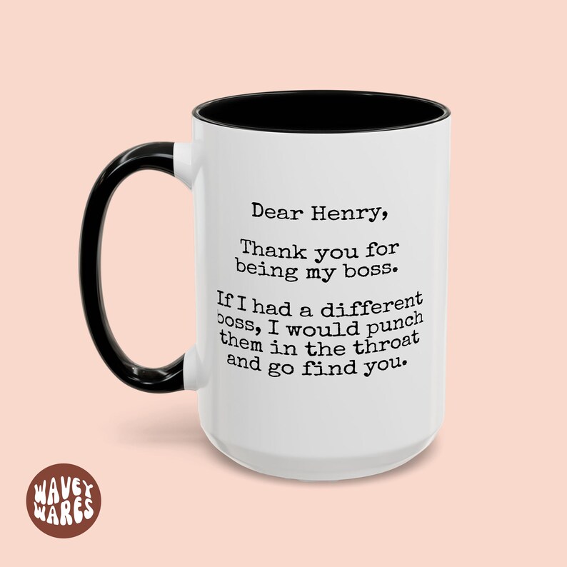 Custom Dear Boss Gift, Thanks for Being My Boss, Punch in Throat and ...
