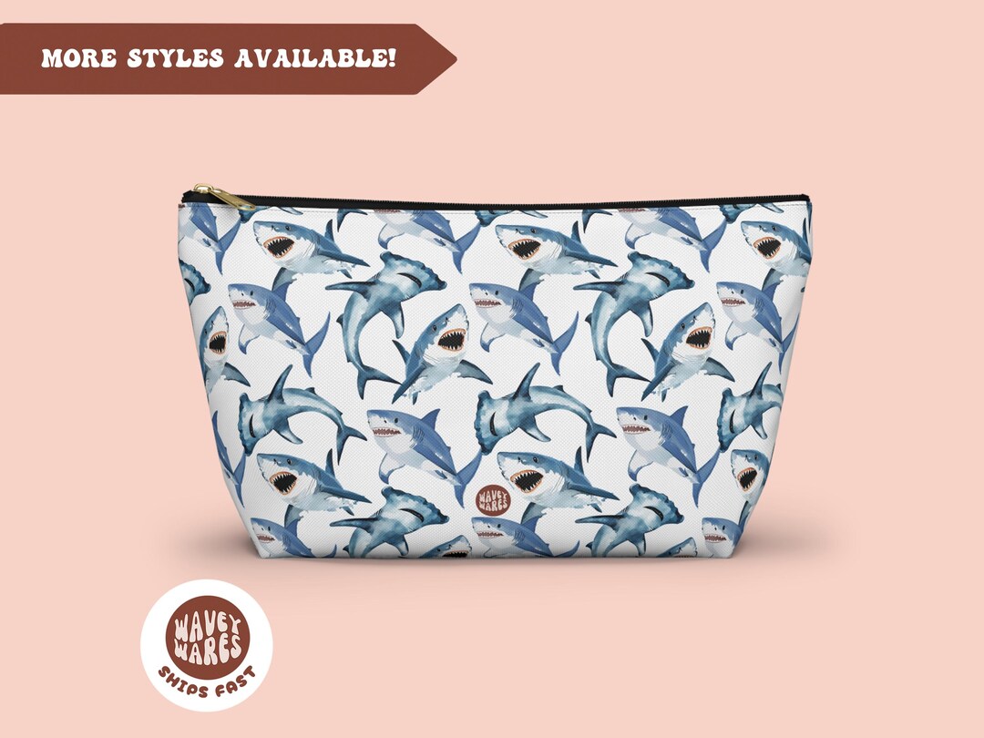 Sharks Toiletry Bag, Cute Shark Gift, Marine Biology Gift, Shark ...