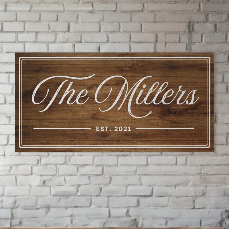 Last Name Wall Art - Etsy