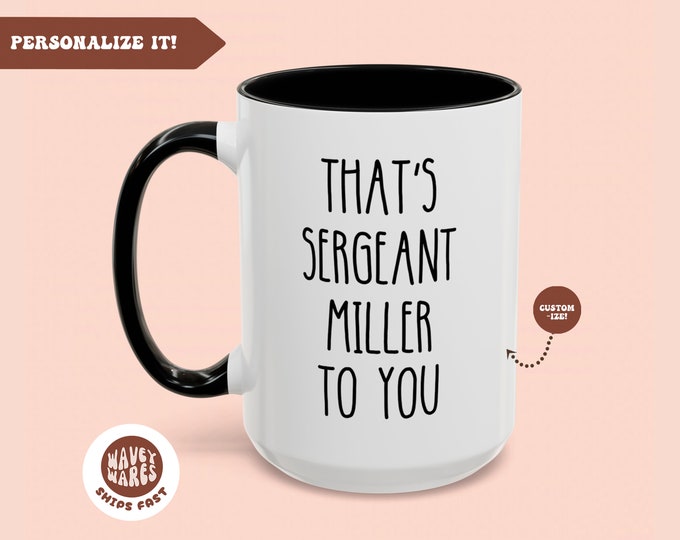 Custom Sergeant Mug, Police Sergeant Gifts, Sergeant Gift, Cop Mug ...