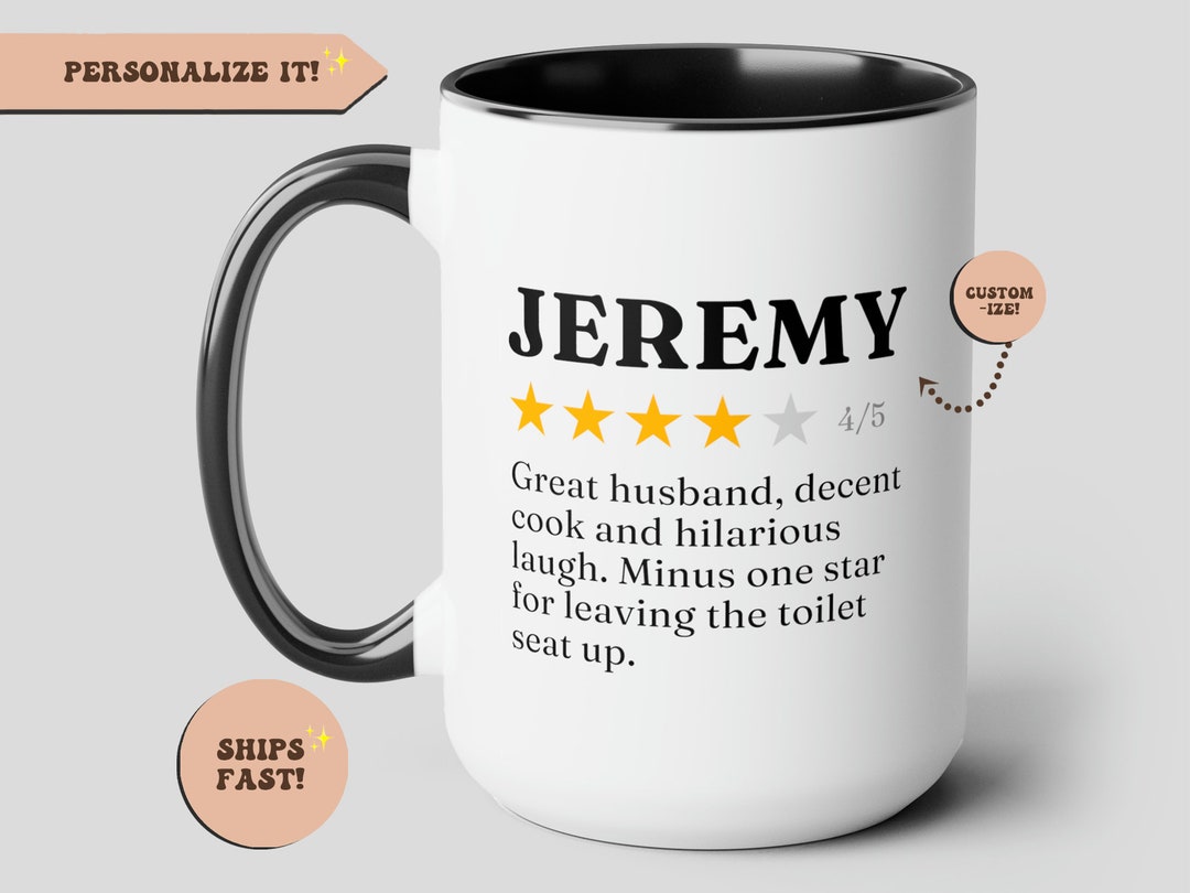 Personalized Name Star Review Funny Coffee Mug, Name Definition Cup ...