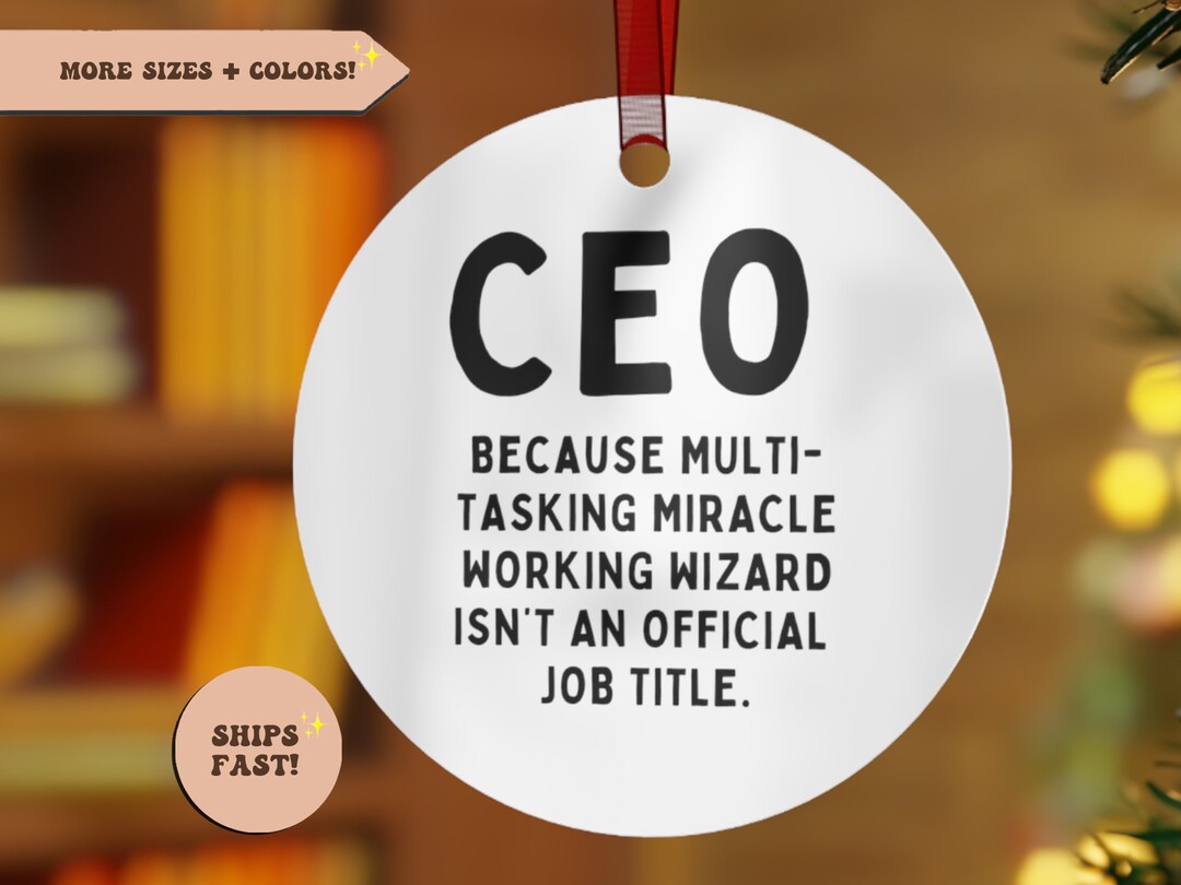 Funny CEO Definition Ornament, CEO Job Title, Gift for Boss, Manager ...