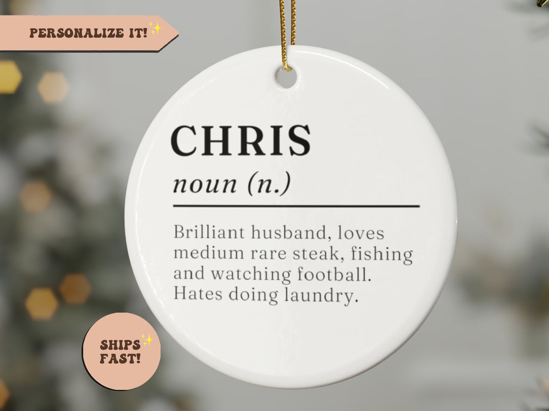 Name Definition Ornament, Personalized Name Definition Decoration, Name ...