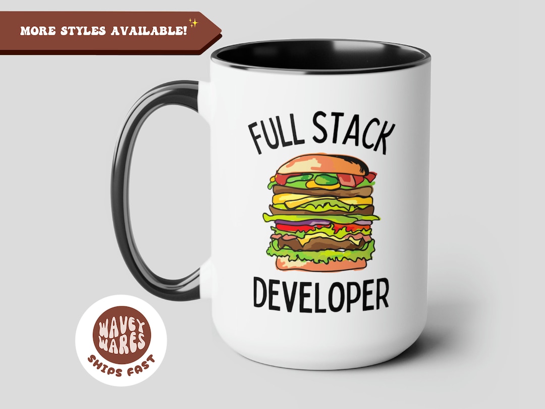 Full Stack Developer Coffee Cup, 20oz 15oz Programming Funny Coffee Mug ...