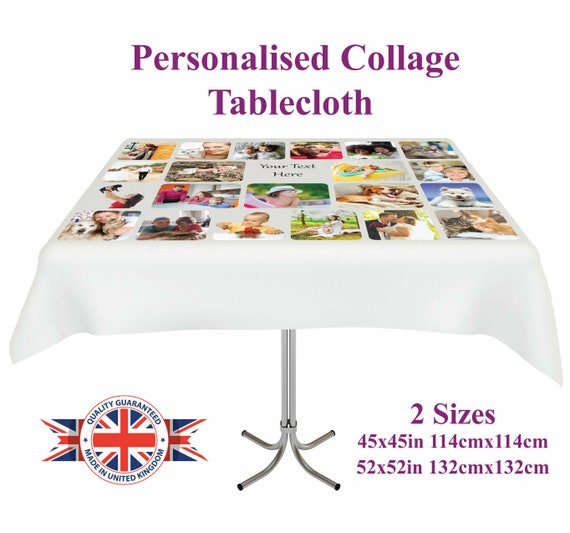 Custom Tablecloth Personalised Tablecloth Collage Photo - Etsy UK