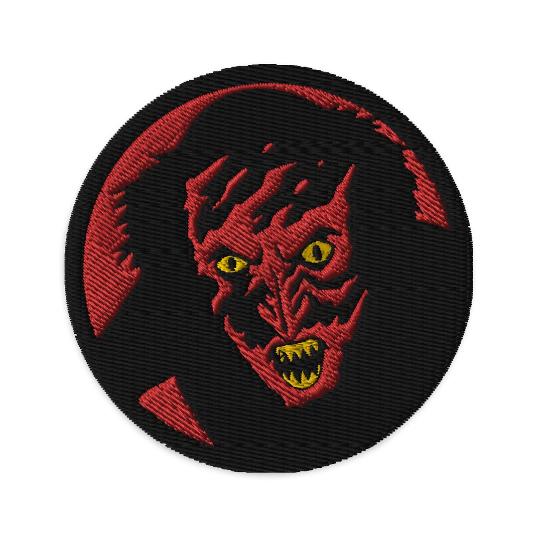 Lipstick Face Demon Embroidered Patches - Etsy
