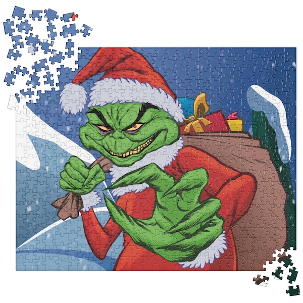 Grinch Jigsaw Puzzle - Etsy