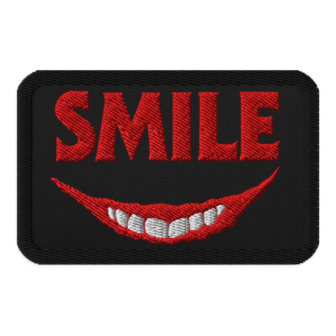 Smile Embroidered Patches - Etsy