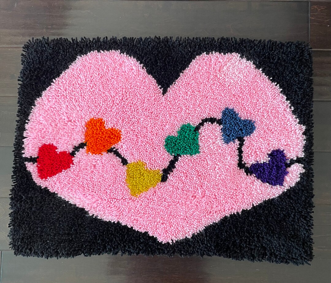 Rainbow Chain of Hearts - Etsy