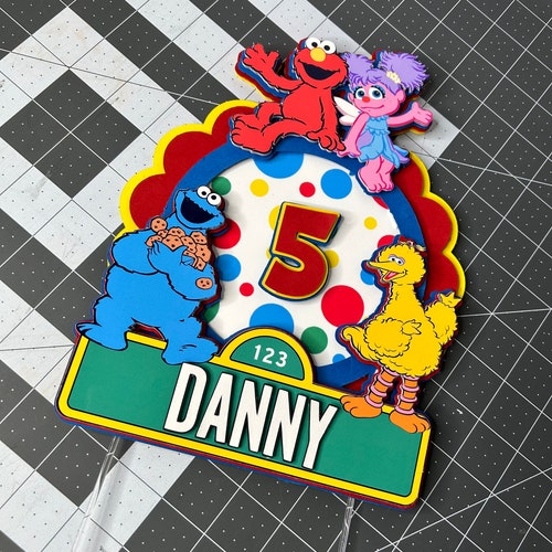 Sesame Street Cake Topper Sesame Street Birthday Party - Etsy