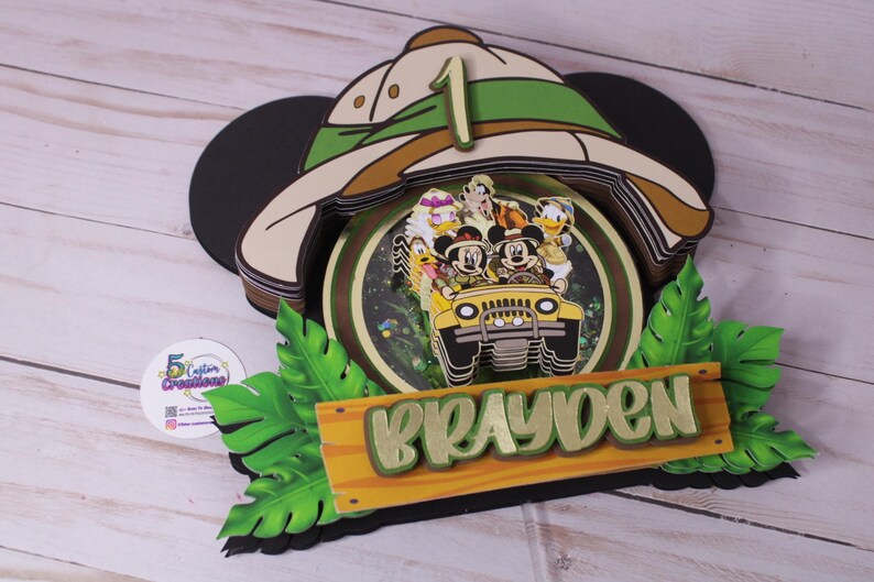 Safari, 3d Cake Topper, Custom Cake Topper, Party Decor, Birthday Cake ...