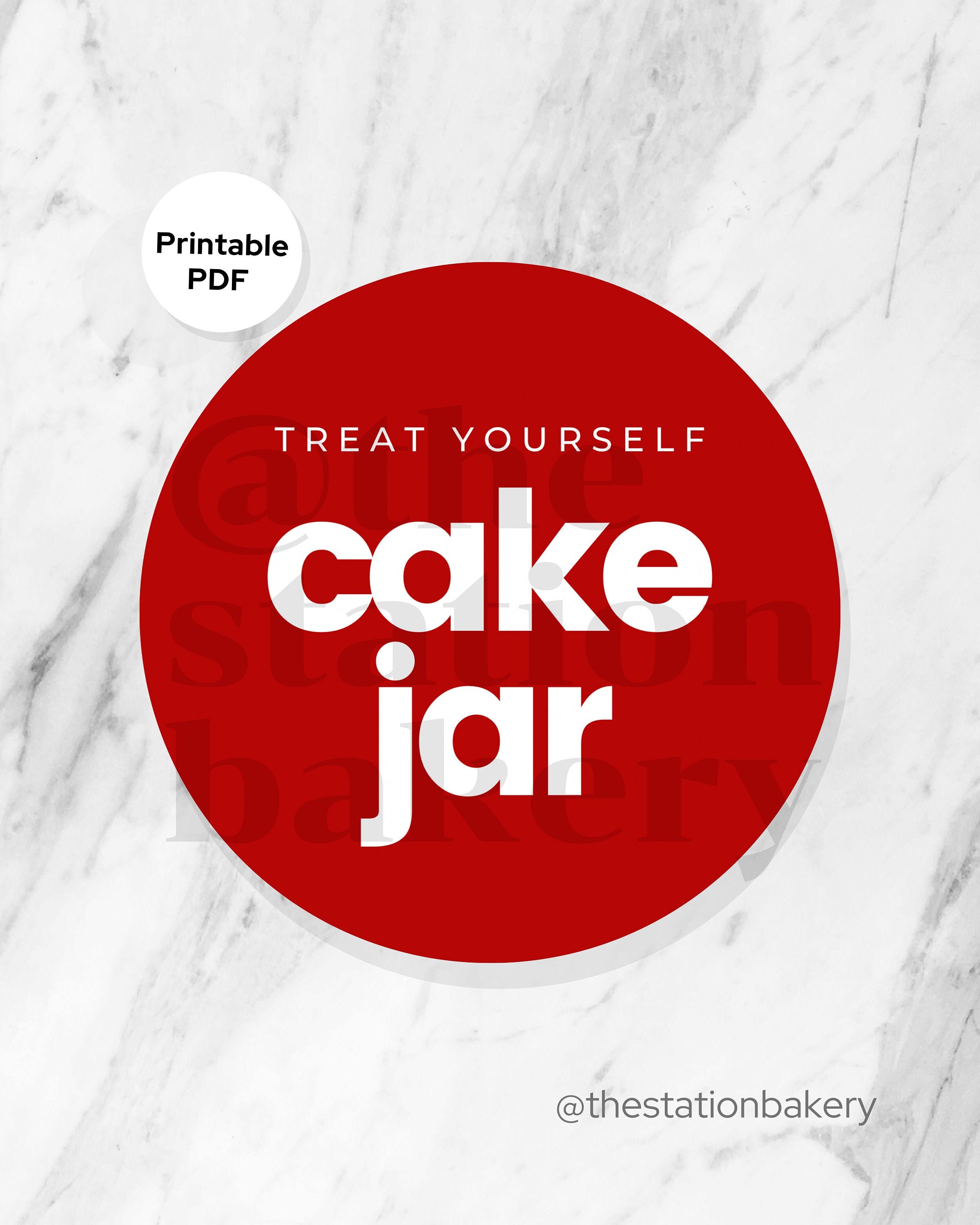 Printable Cake Jar Labels Instant Download Made for Cake | Etsy