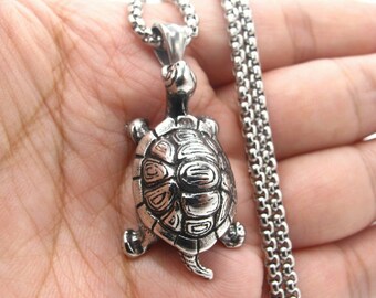 Mens Turtle Pendant Necklace - Etsy