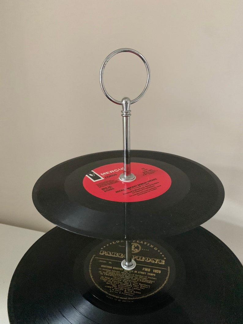 Vinyl Record Cupcake Stand Using Upcycled Records 3 Tiers - Etsy UK