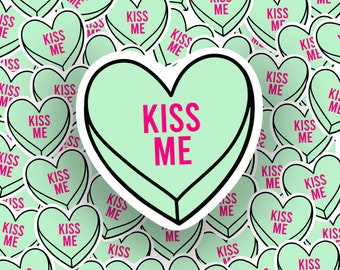 Kiss Me Candy Heart - Etsy