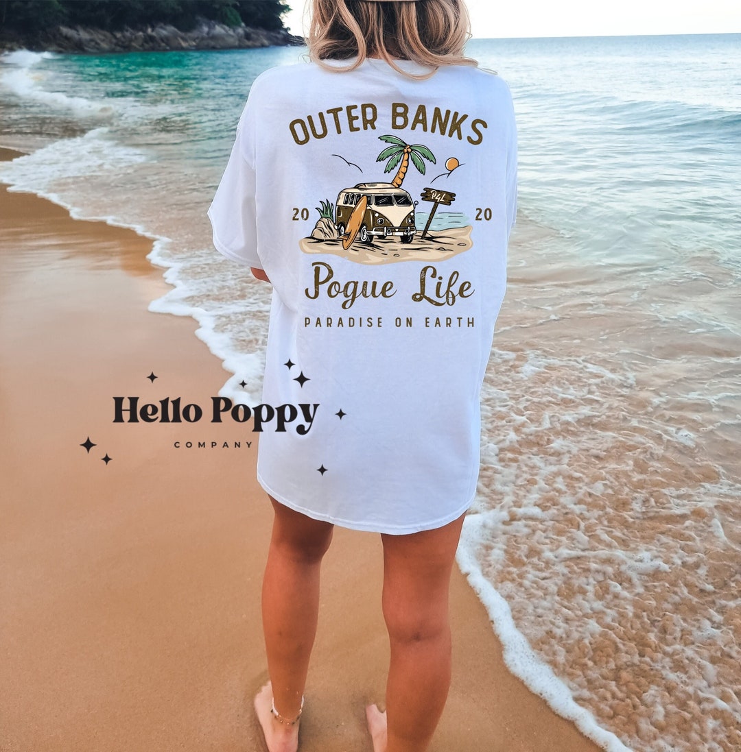 OBX Comfort Colors T-shirt Outer Banks Pogue Life Paradise - Etsy