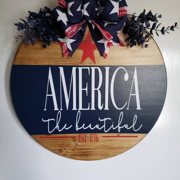 America Wood Sign - Etsy