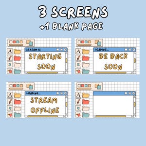 Pastel Windows UI Twitch Stream Package | Retro Computer | Twitch ...