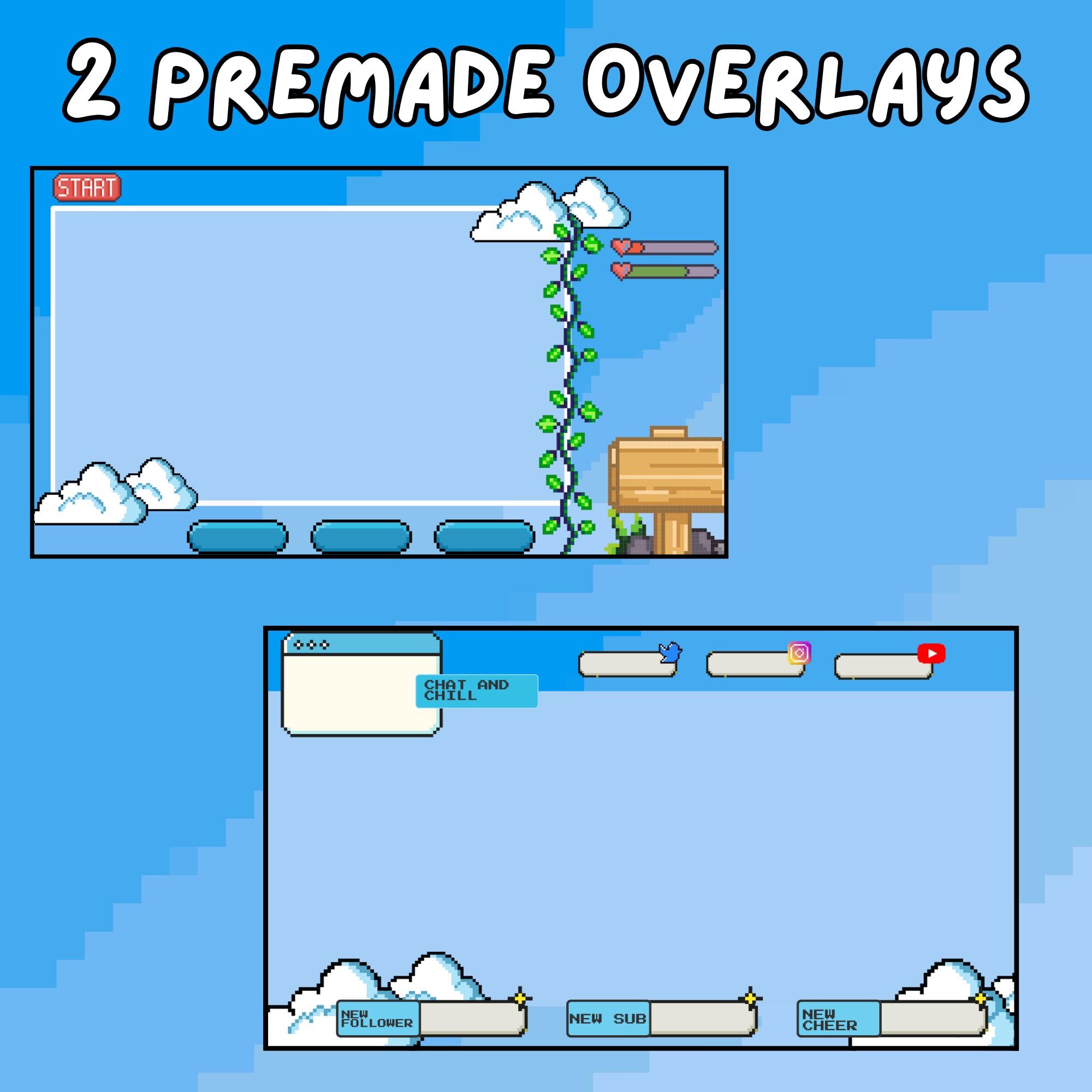 Video Game Pixel Art Twitch Stream Package | RPG Games | Twitch Bundle ...