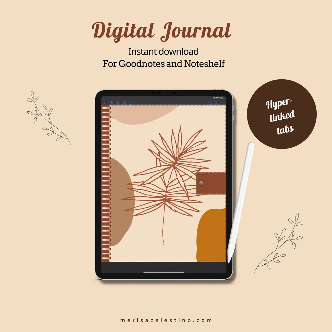 Digital Notebook for Goodnotes and Notability With Boho Chic Aesthetic ...
