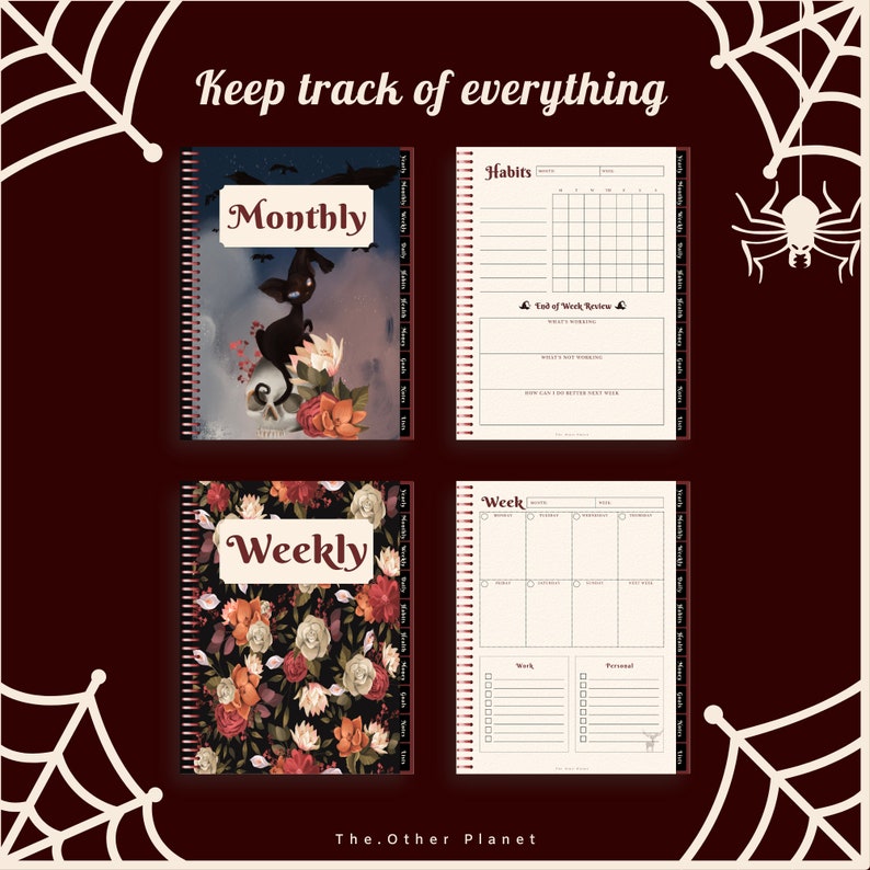 Halloween Themed Undated Digital Planner for Goodnotes and Notability ...