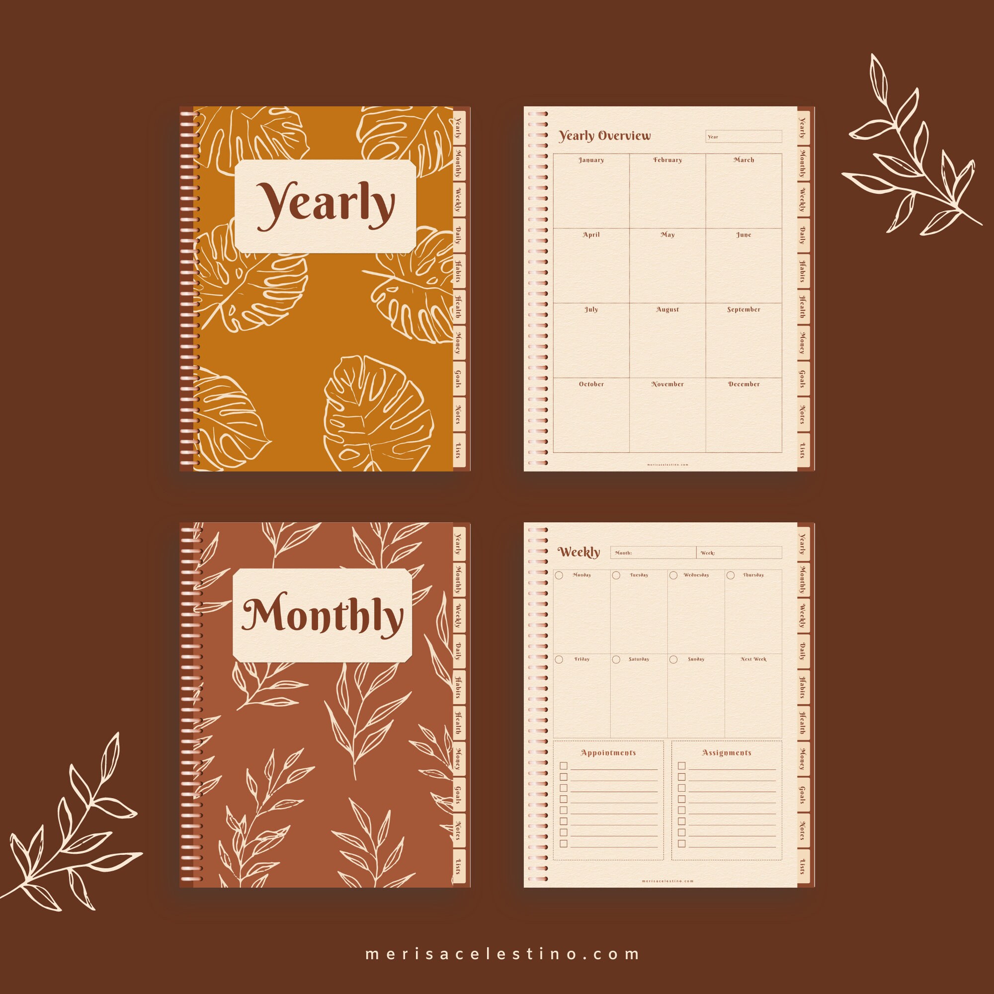 Student Planner for Goodnote and Notability With Boho Chic Aesthetic ...