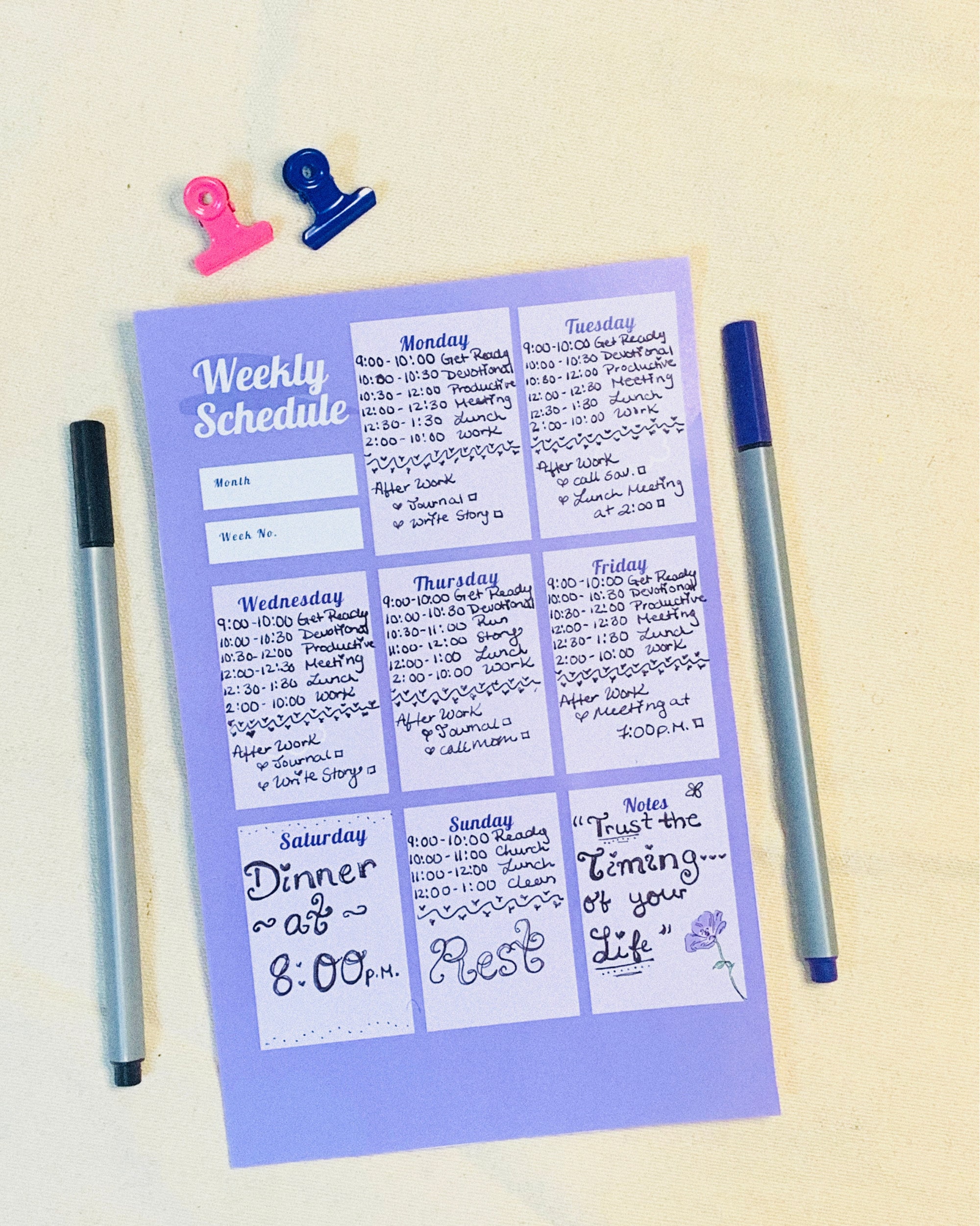 Productivity Planner / Purple Aesthetic Download Now - Etsy