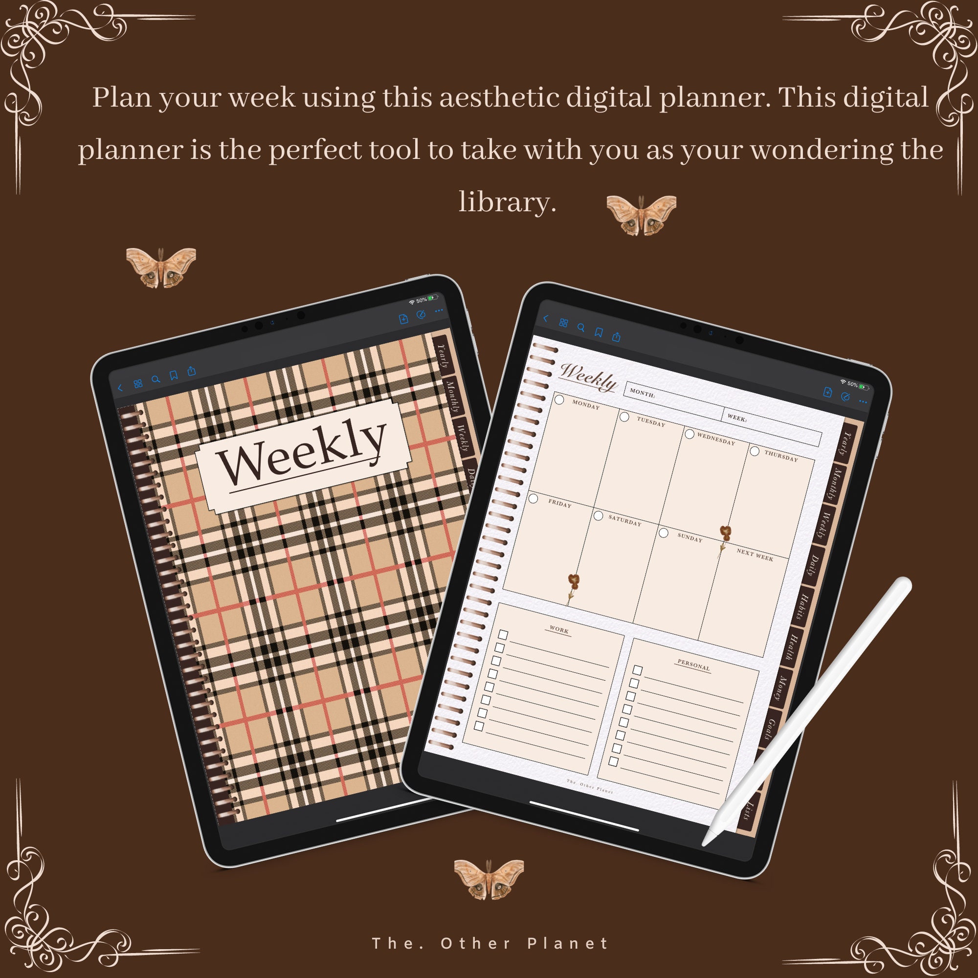 Dark Academia Digital Planner for Goodnotes and Notability - Etsy